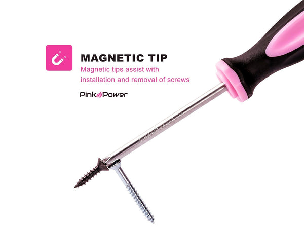 PP6SD 6-Piece Magnetic Screwdriver Set | Pink Power